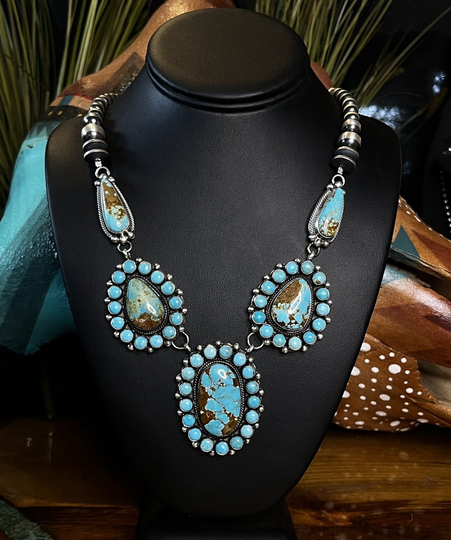 Nevada Turquoise Necklace - Native American Turquoise Jewelry - Dakota ...