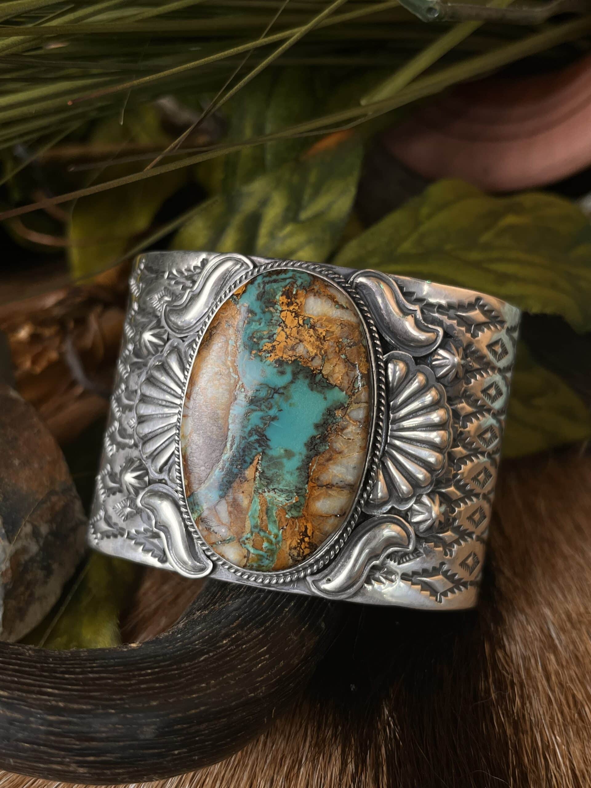 Boulder Turquoise Bracelet - Native American Turquoise Jewelry - Dakota ...