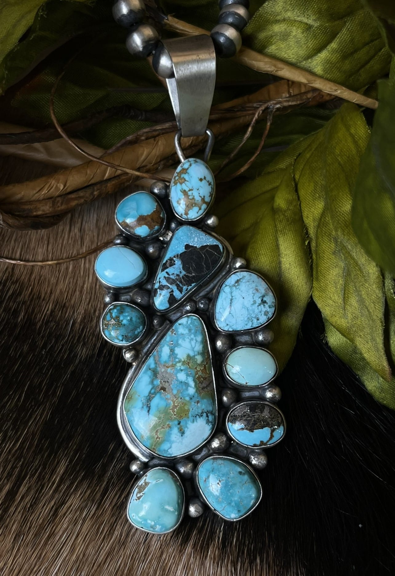 Nevada Turquoise Pendant - Native American Turquoise Jewelry - Dakota ...