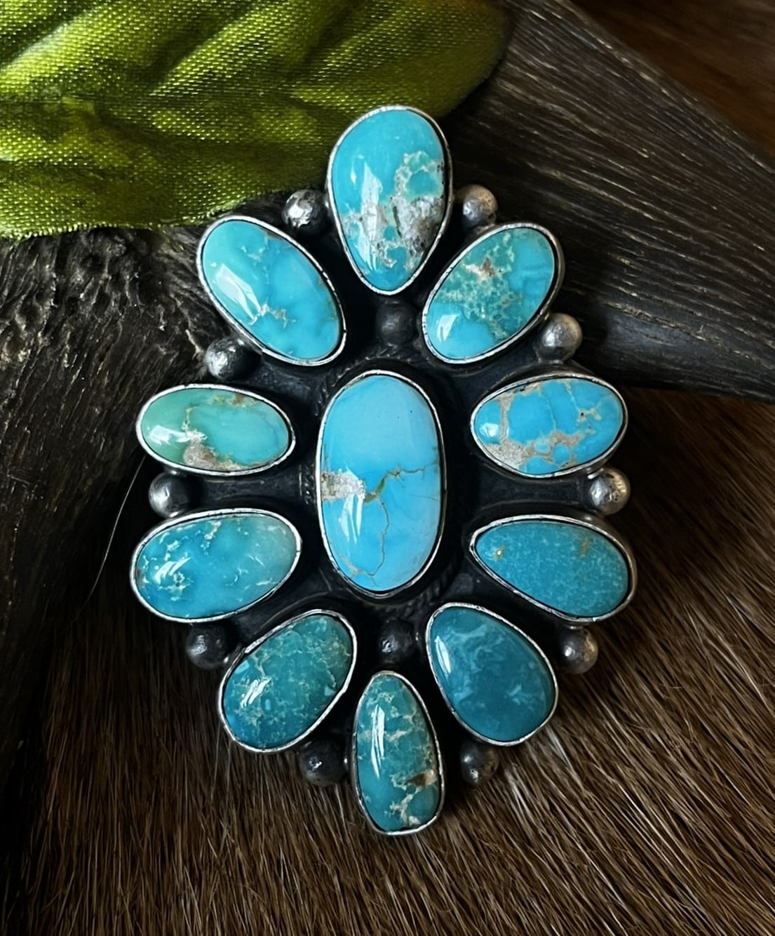 Nevada Turquoise Ring Sz. 8.5 - Native American Turquoise Jewelry ...