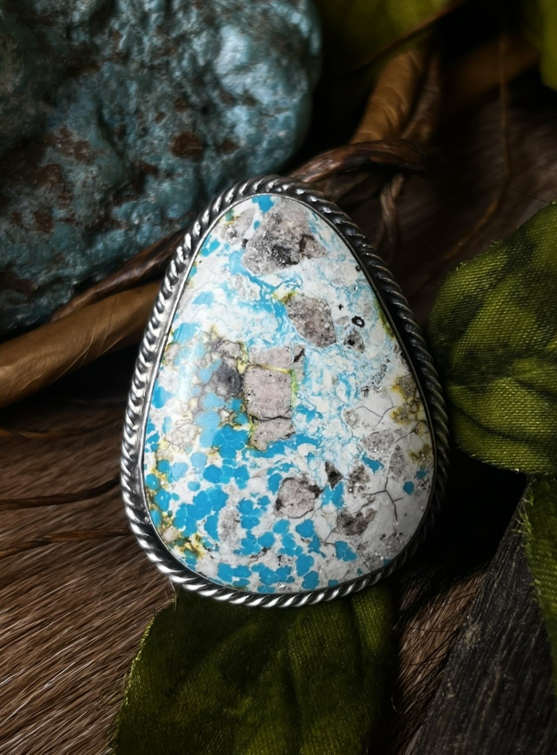 Boulder Turquoise Ring Sz. 8.5 - Native American Turquoise Jewelry ...