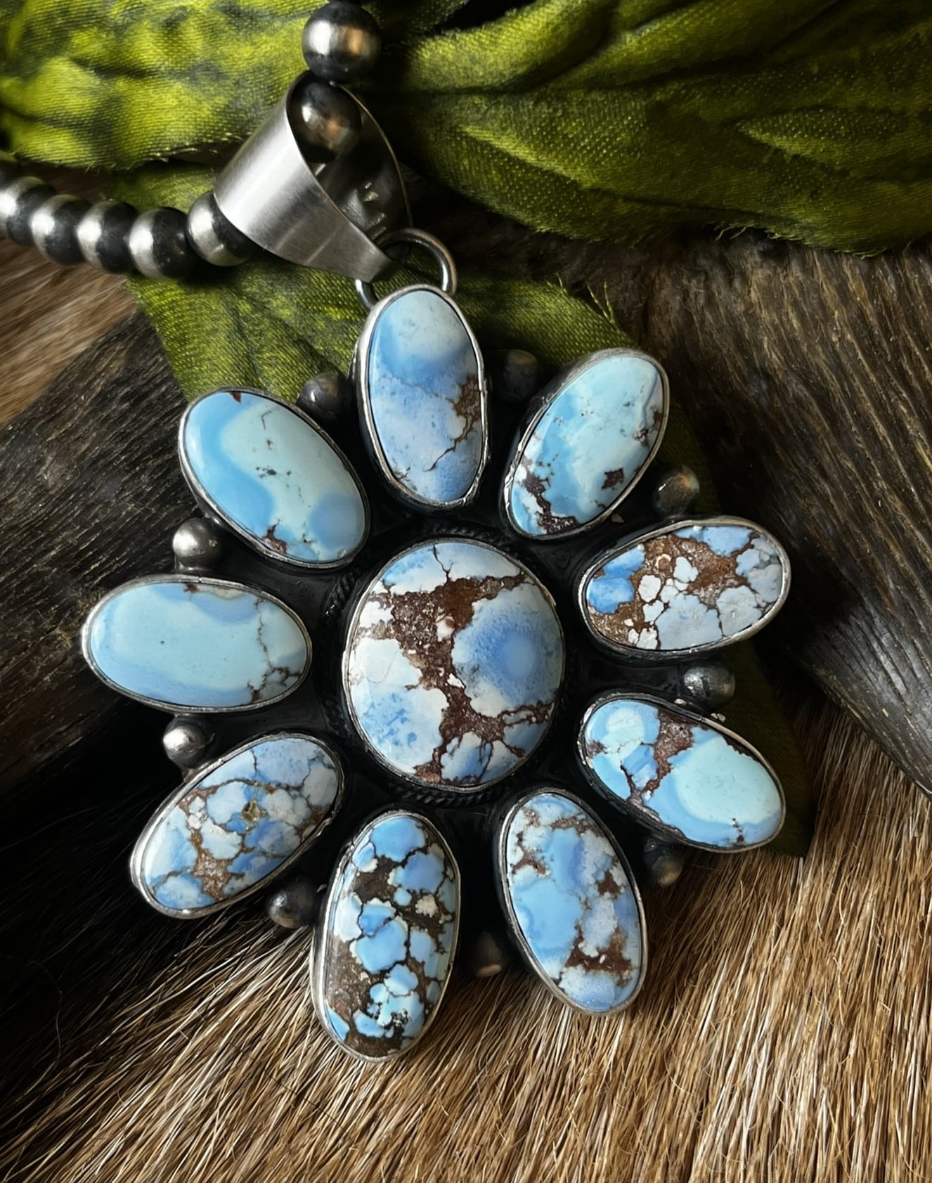 Golden Hills Turquoise Pendant - Native American Turquoise Jewelry ...