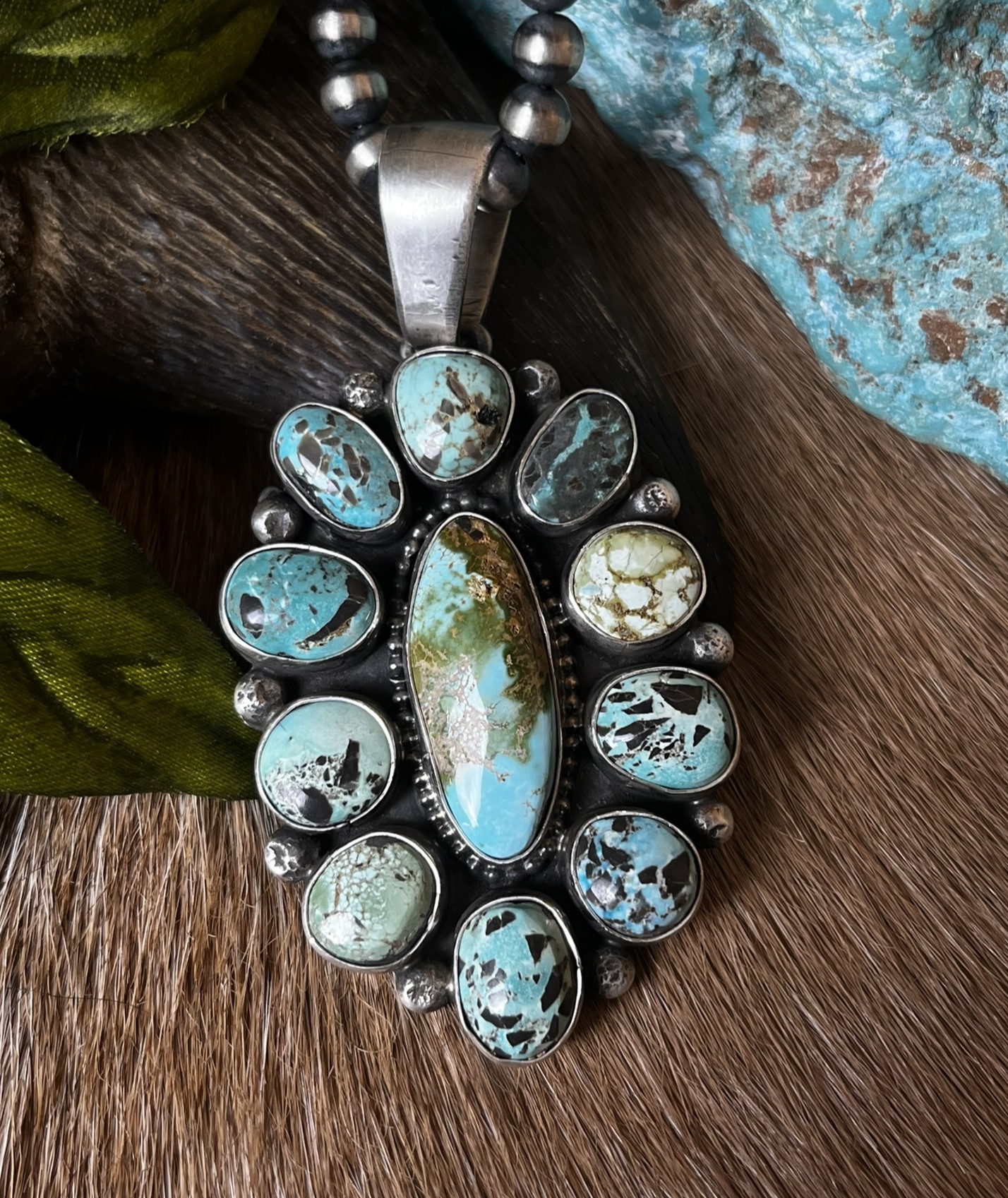 Nevada Turquoise Necklace - Native American Turquoise Jewelry - Dakota ...