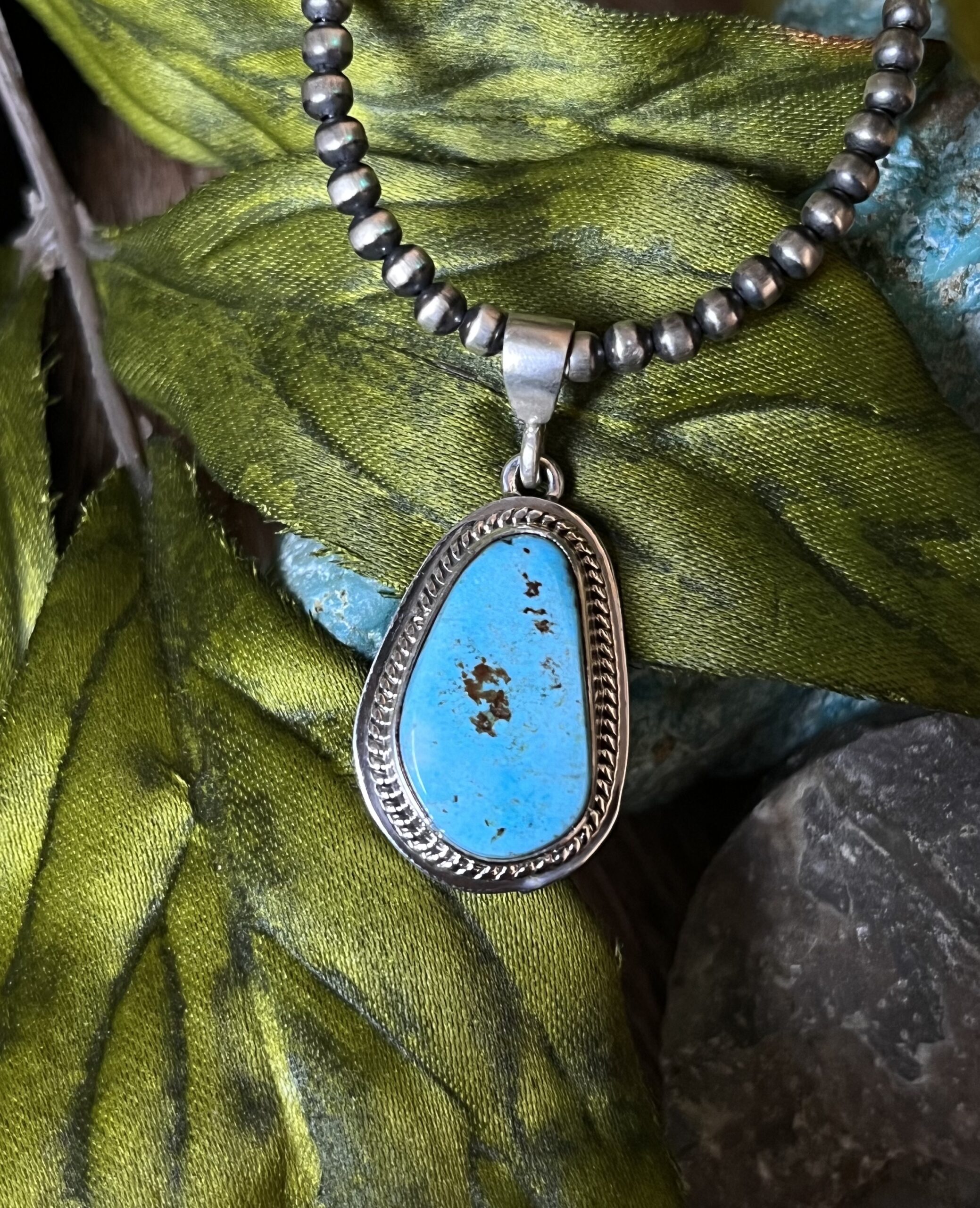 Tyrone Turquoise Necklace - Native American Turquoise Jewelry - Dakota ...