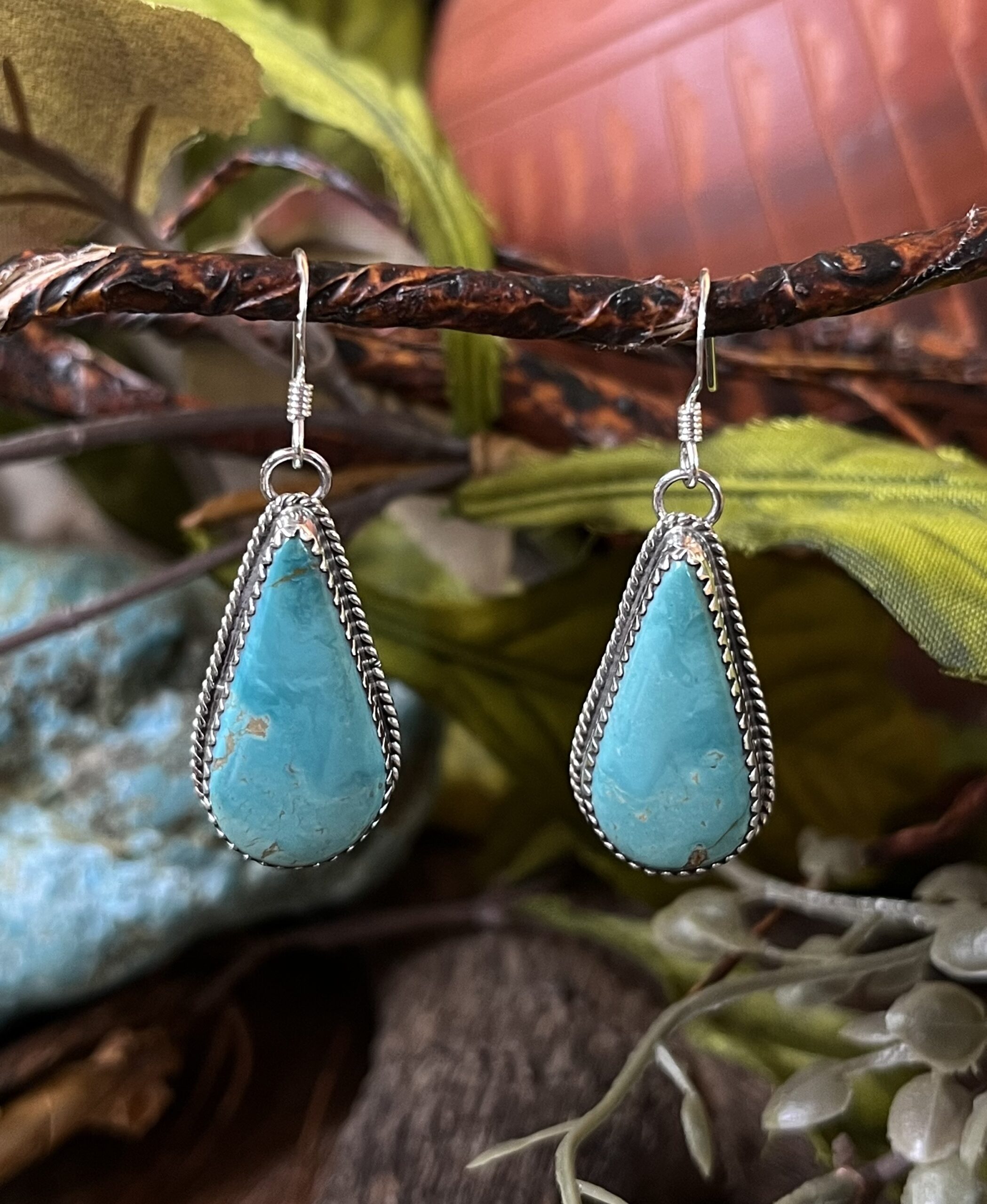 Royston Turquoise Earrings - Native American Turquoise Jewelry - Dakota ...