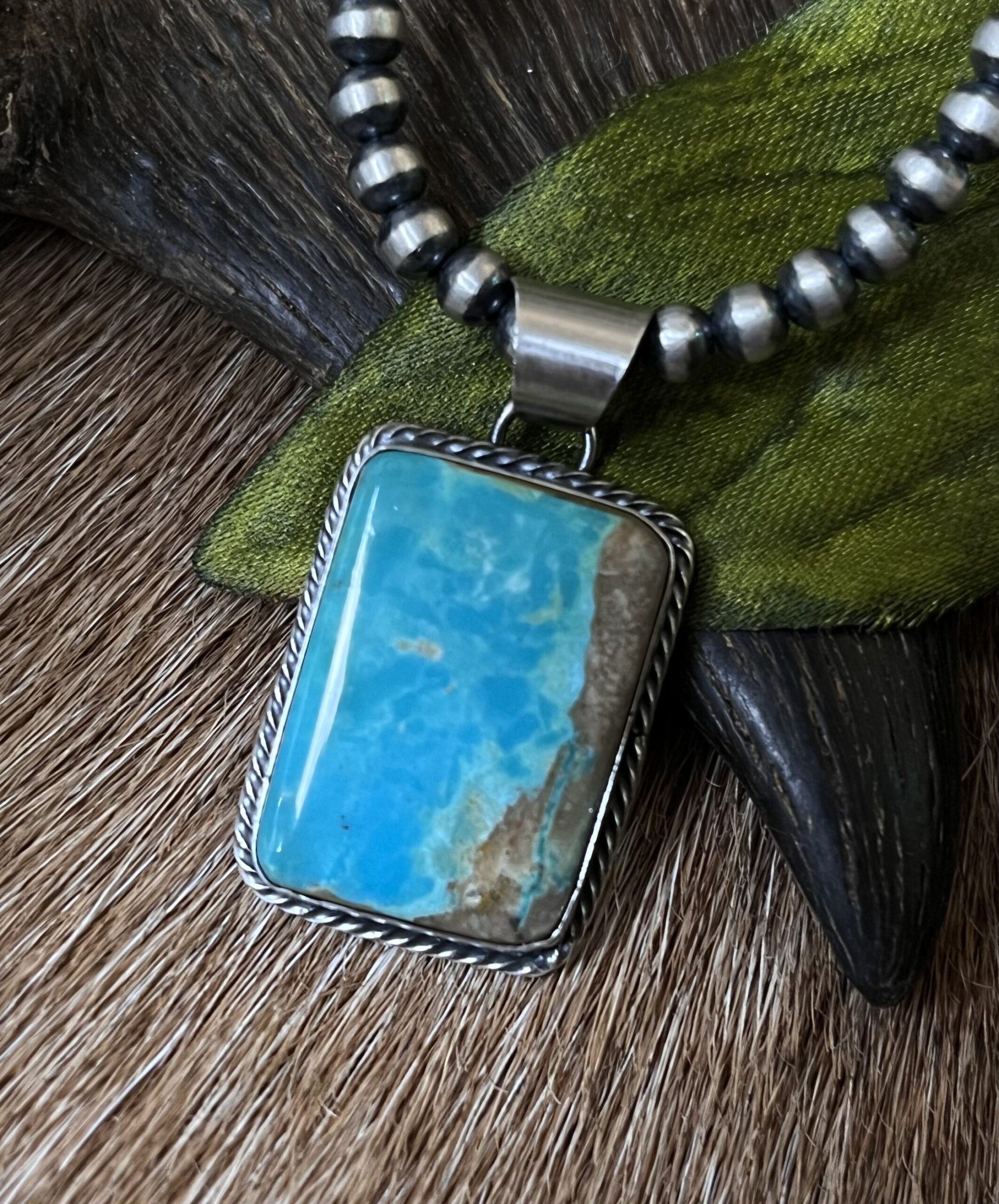 Tyrone Turquoise Necklace - Native American Turquoise Jewelry - Dakota ...