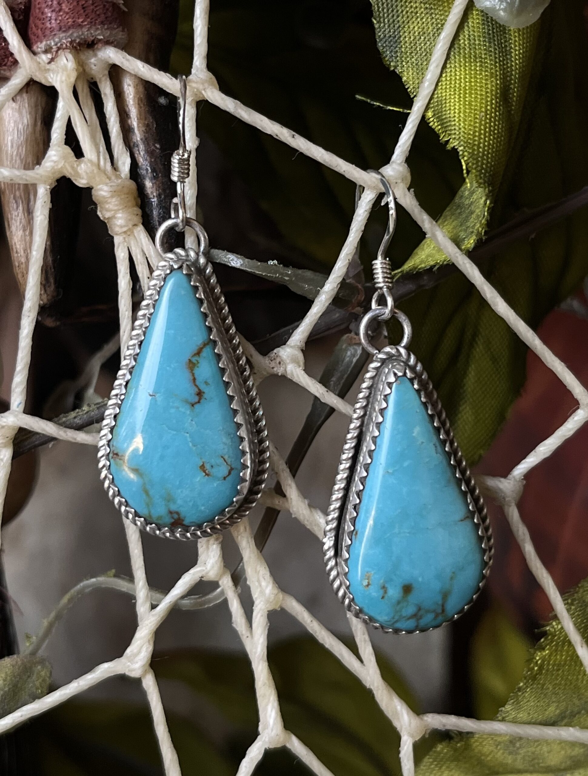Tyrone Turquoise Earrings - Native American Turquoise Jewelry - Dakota ...