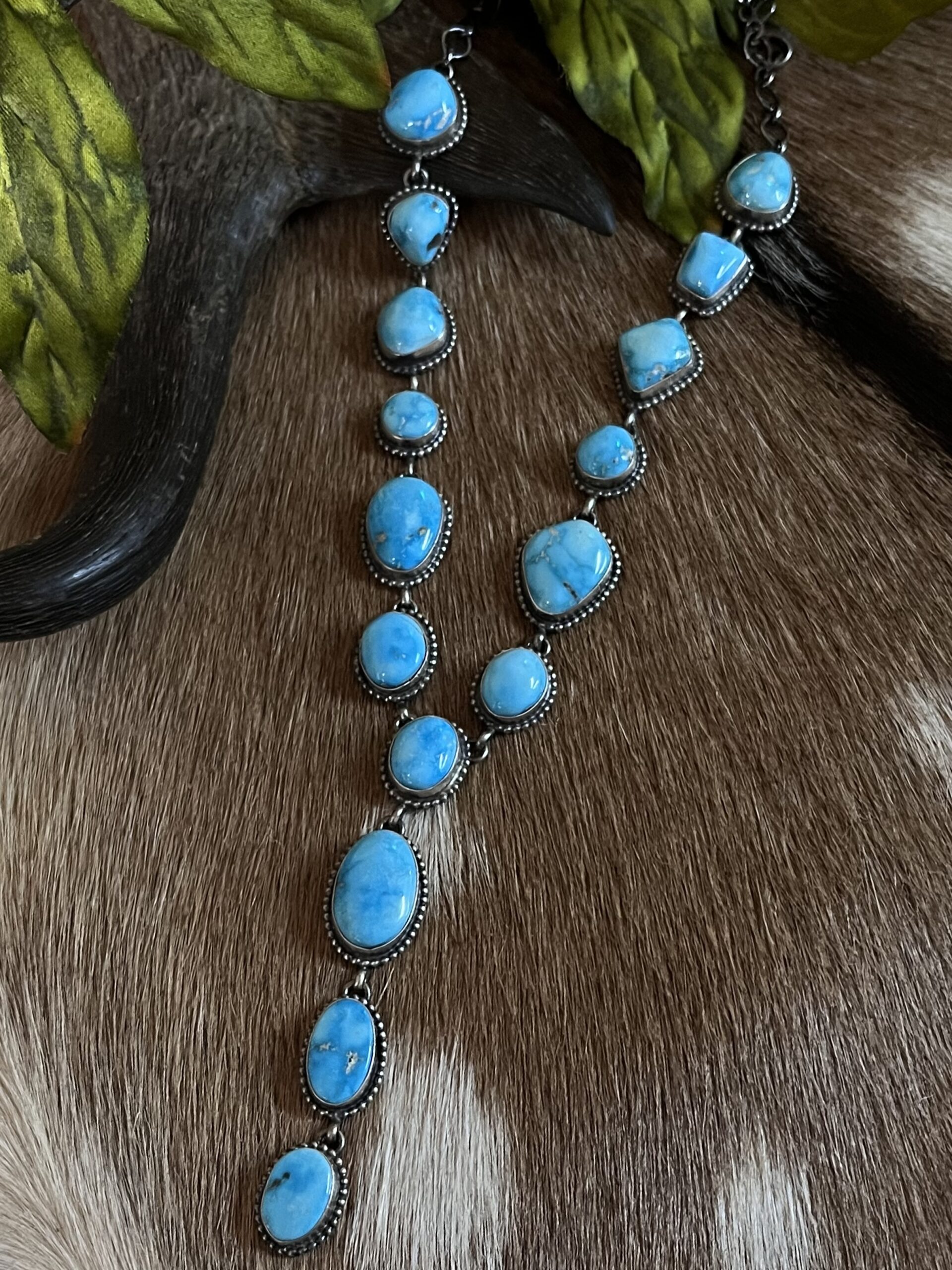 Kingman Turquoise Necklace Set - Native American Turquoise Jewelry ...
