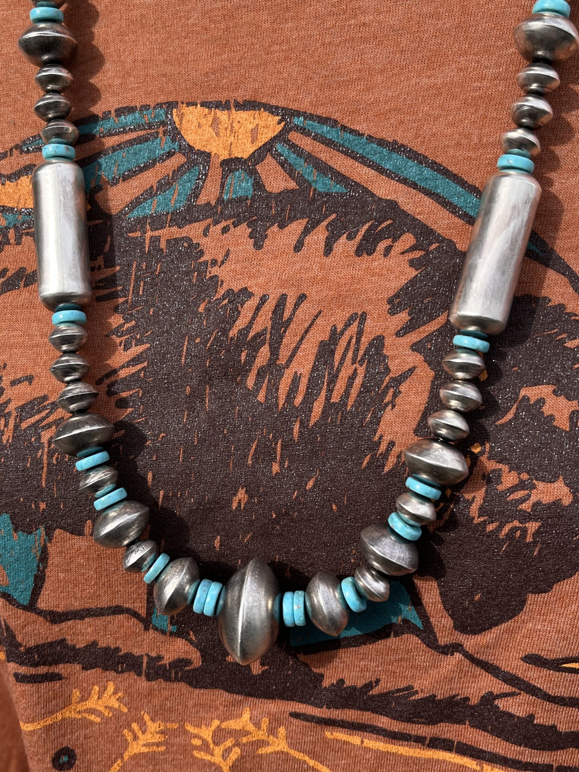 Navajo Pearl and Kingman Turquoise Set - Native American Turquoise ...