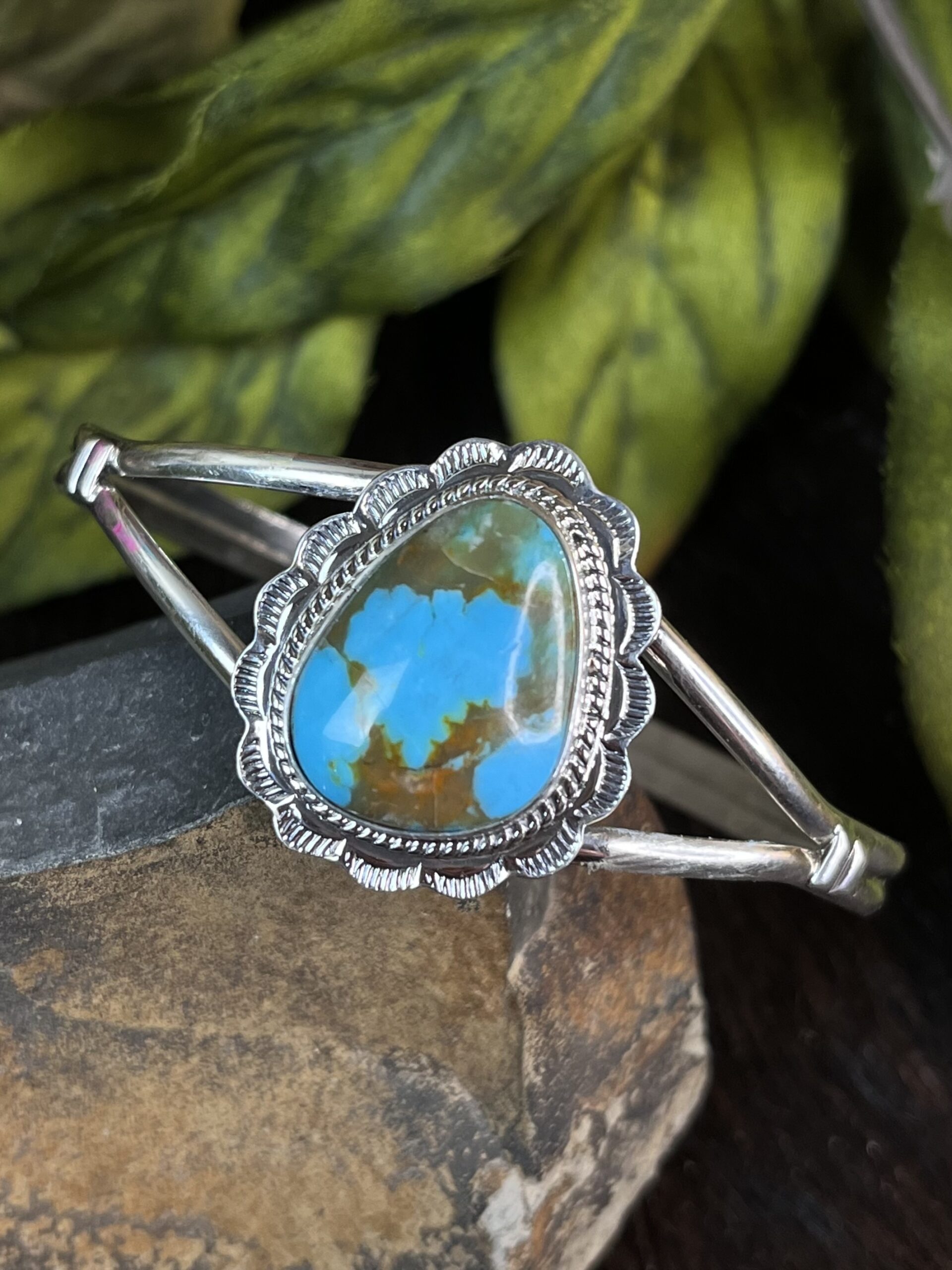 Tyrone Turquoise Bracelet - Native American Turquoise Jewelry - Dakota ...