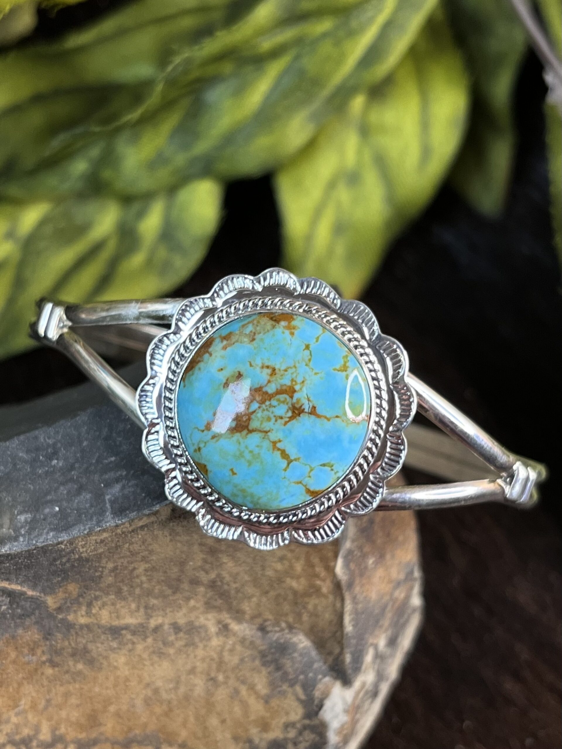 Tyrone Turquoise Bracelet - Native American Turquoise Jewelry - Dakota ...