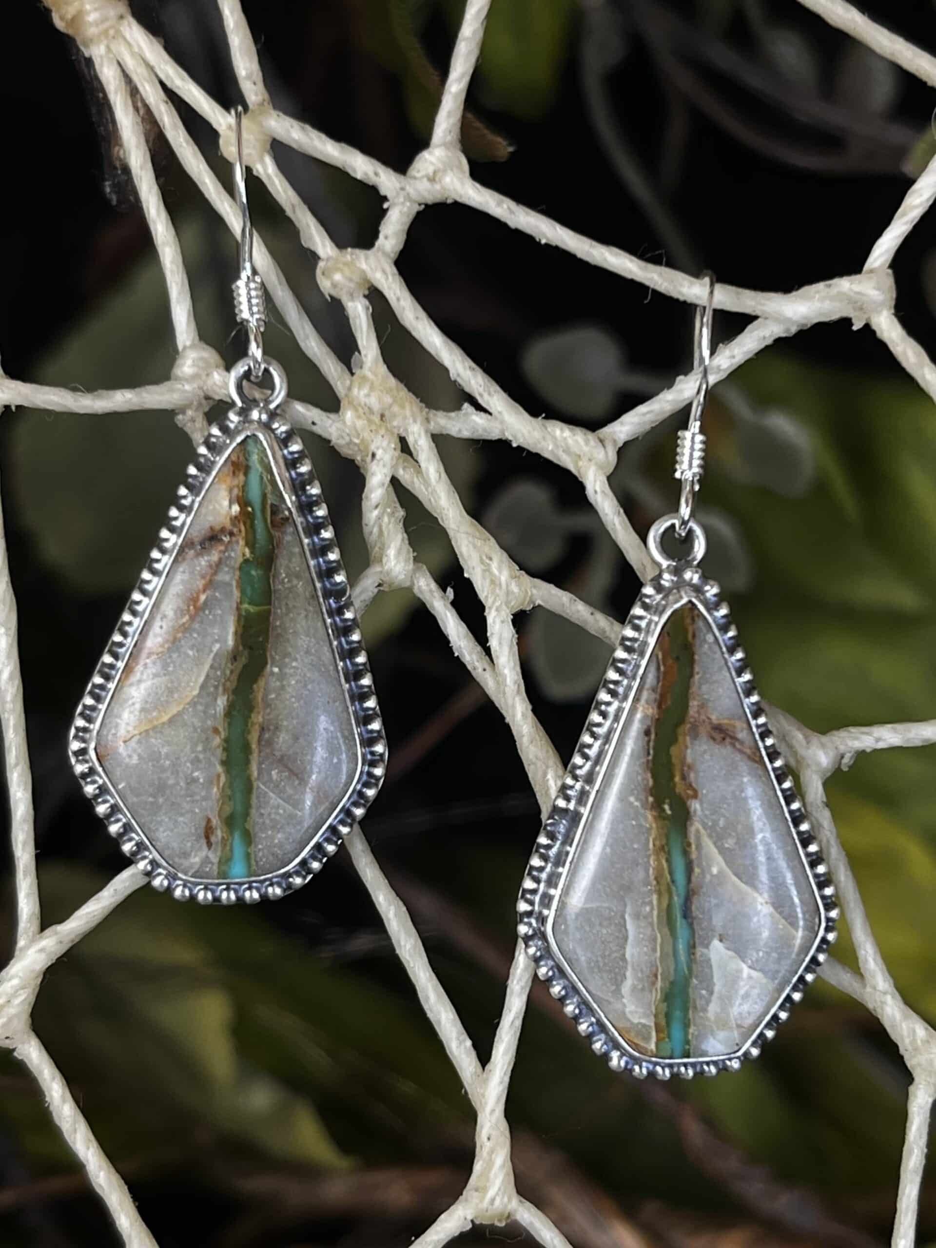 Boulder Turquoise Earrings - Native American Turquoise Jewelry - Dakota ...