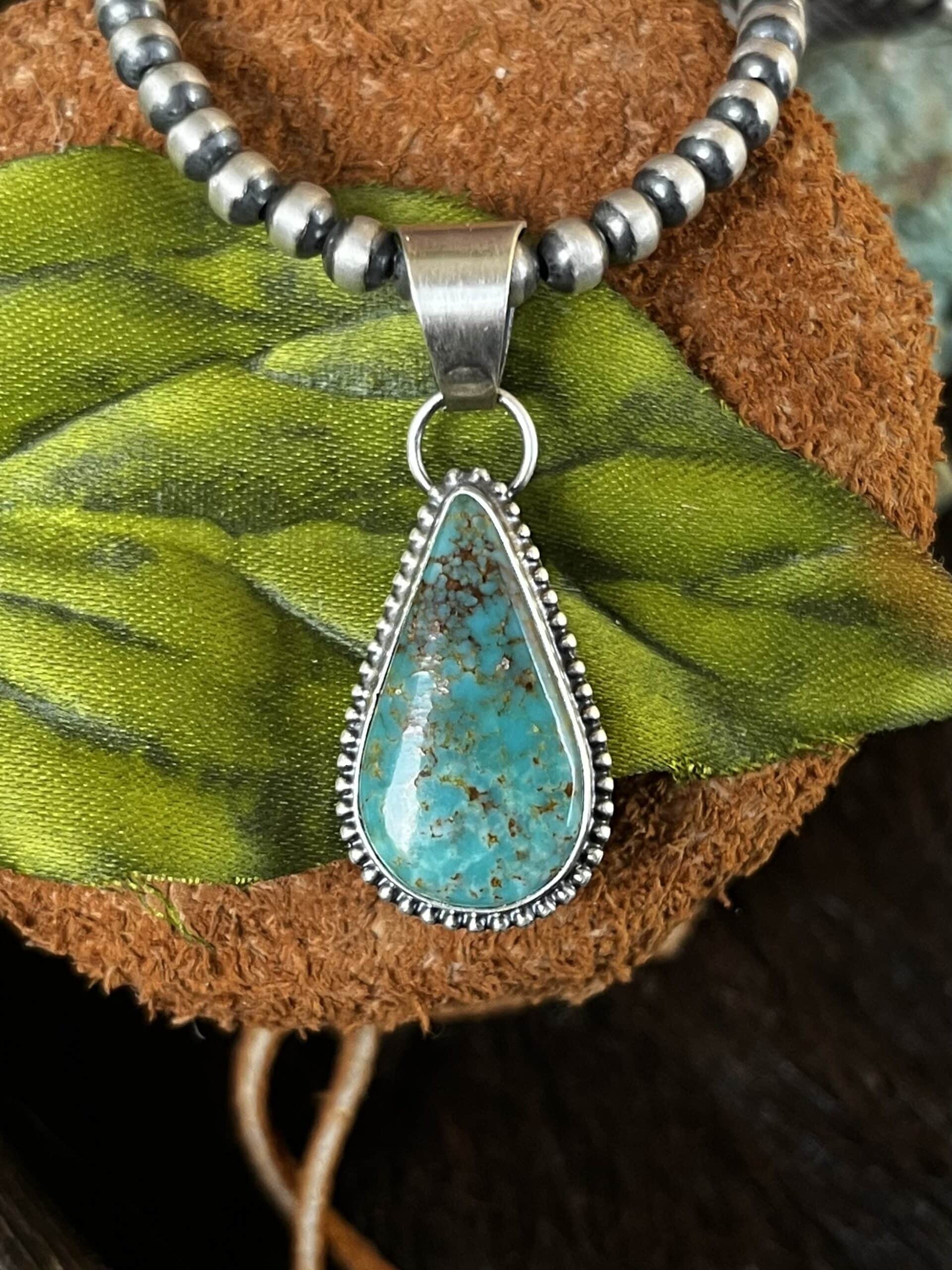 Tyrone Turquoise Necklace - Native American Turquoise Jewelry - Dakota ...
