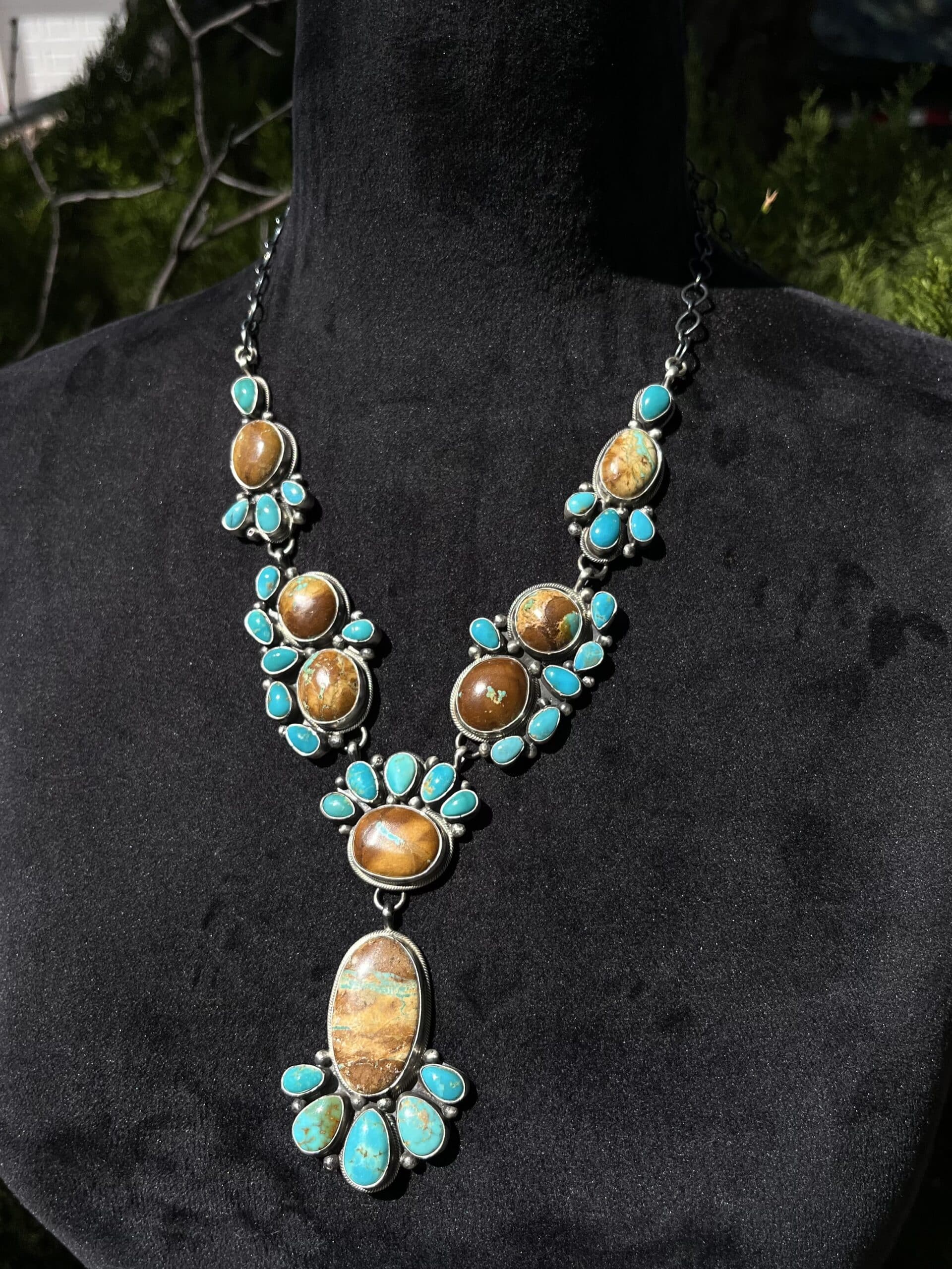 Boulder Turquoise and Royston Turquoise Set - Native American Turquoise ...