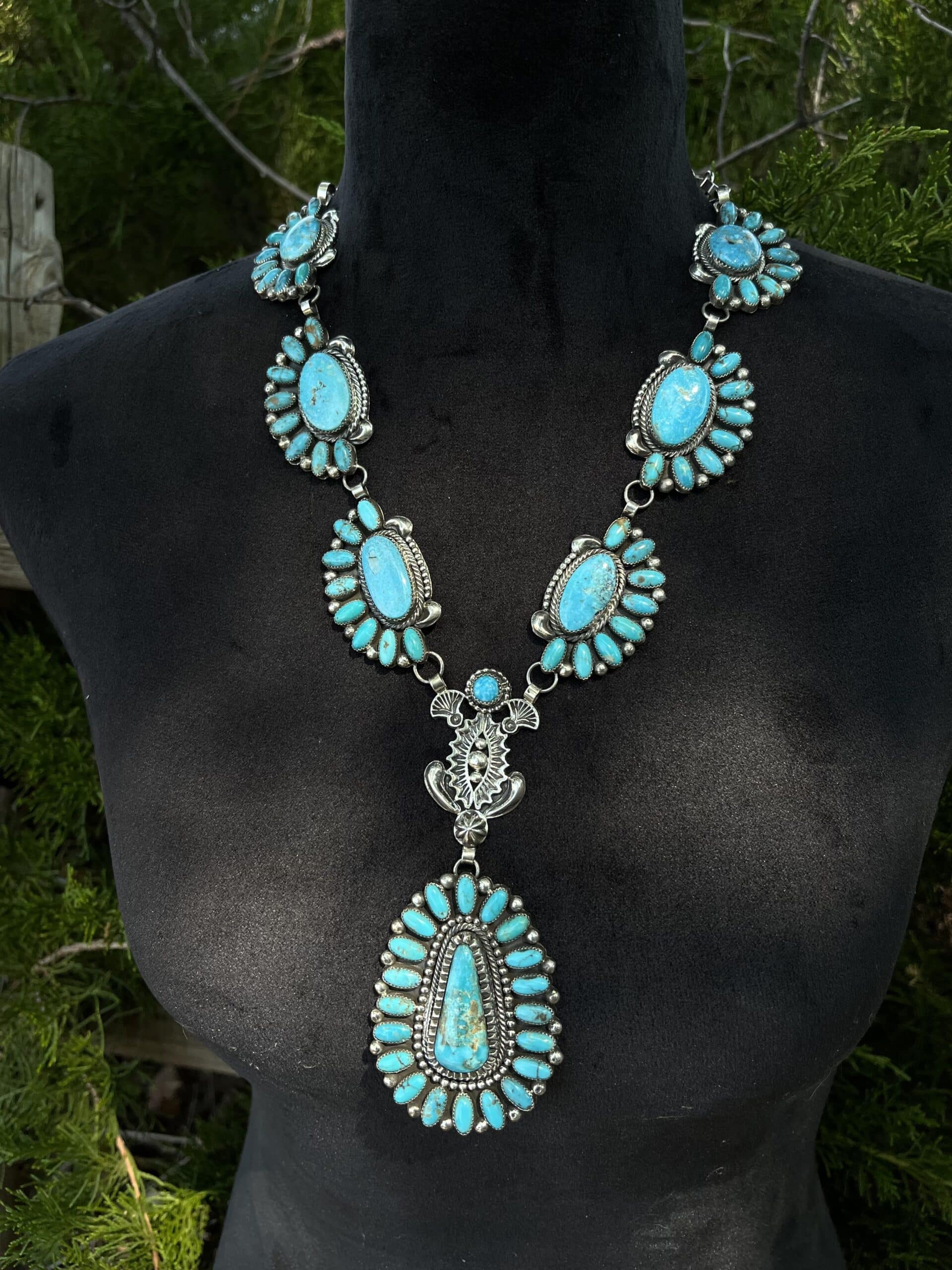 Kingman Turquoise Set - Native American Turquoise Jewelry - Dakota Sky ...