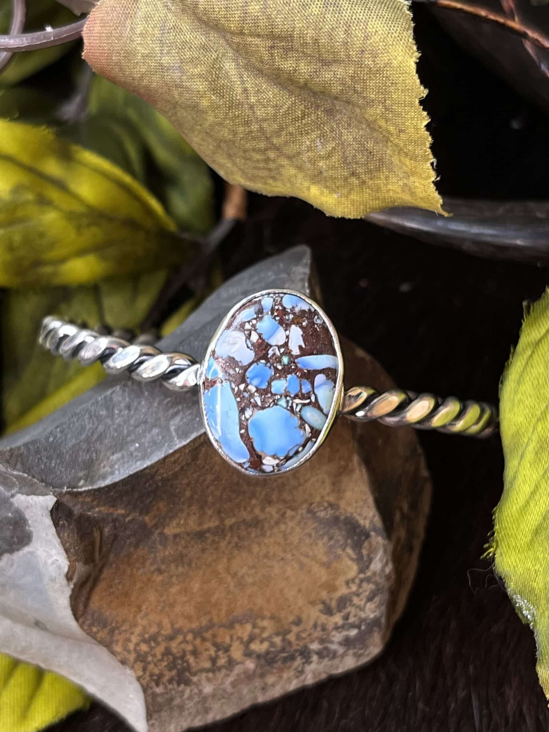 Golden Hills Turquoise Bracelet - Native American Turquoise Jewelry - Dakota Sky Stone