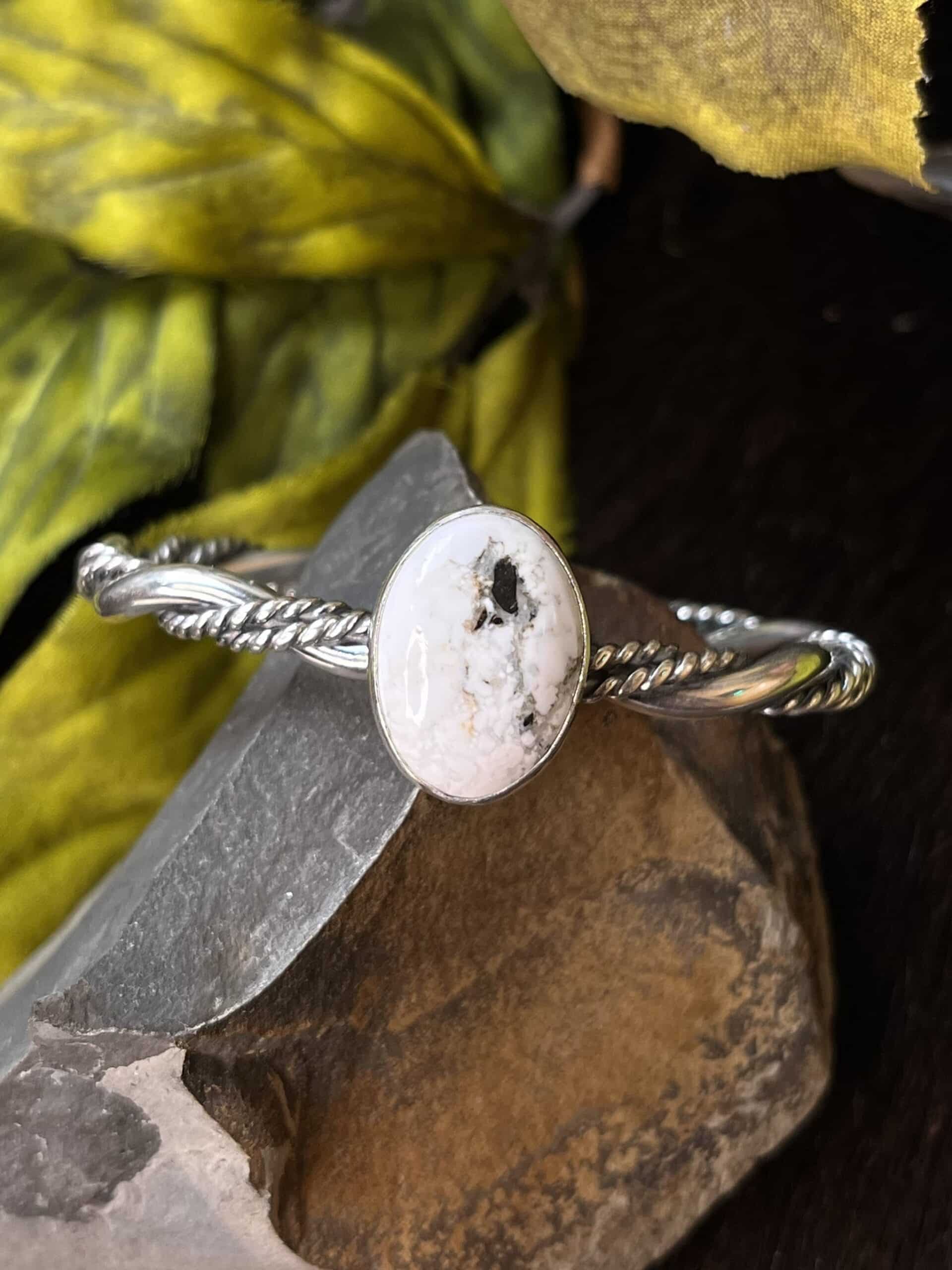 White Buffalo Bracelet - Native American Turquoise Jewelry - Dakota Sky ...