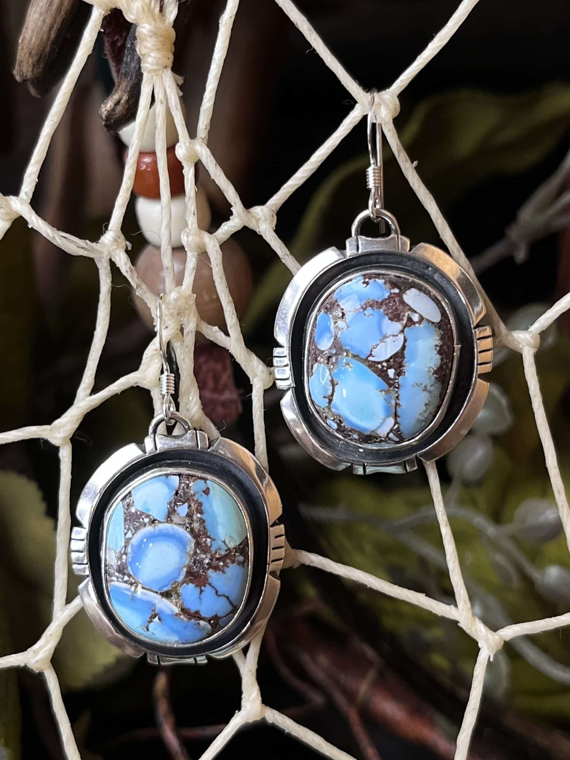 Golden Hills Turquoise Earrings - Native American Turquoise Jewelry ...