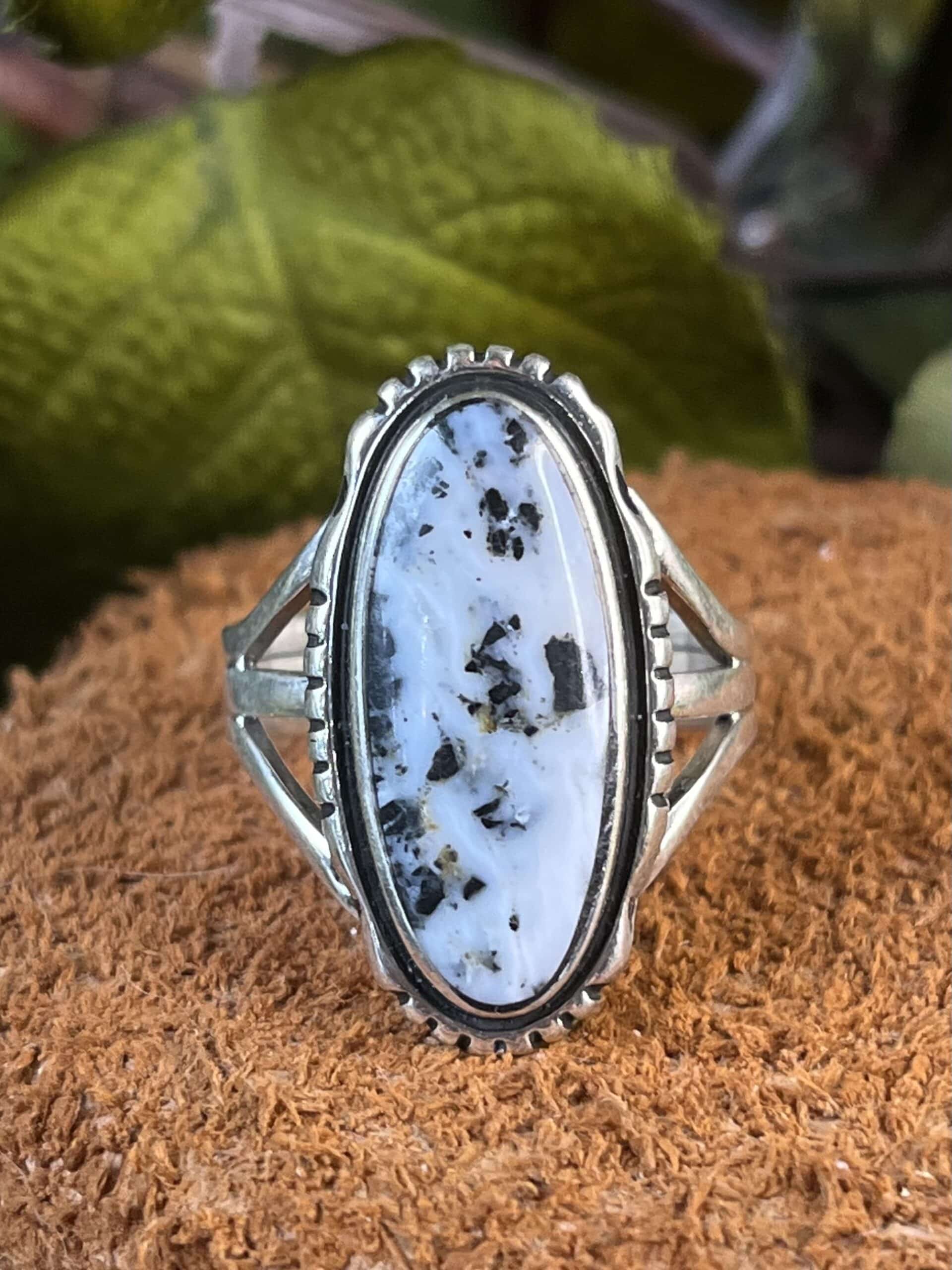 White Buffalo Ring Sz. 10 - Native American Turquoise Jewelry - Dakota ...
