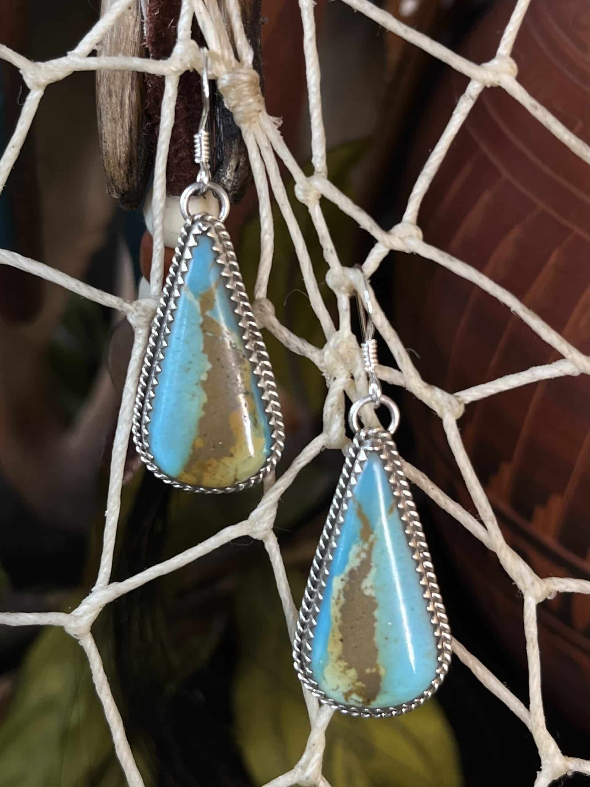 Tyrone Turquoise Earrings - Native American Turquoise Jewelry - Dakota ...