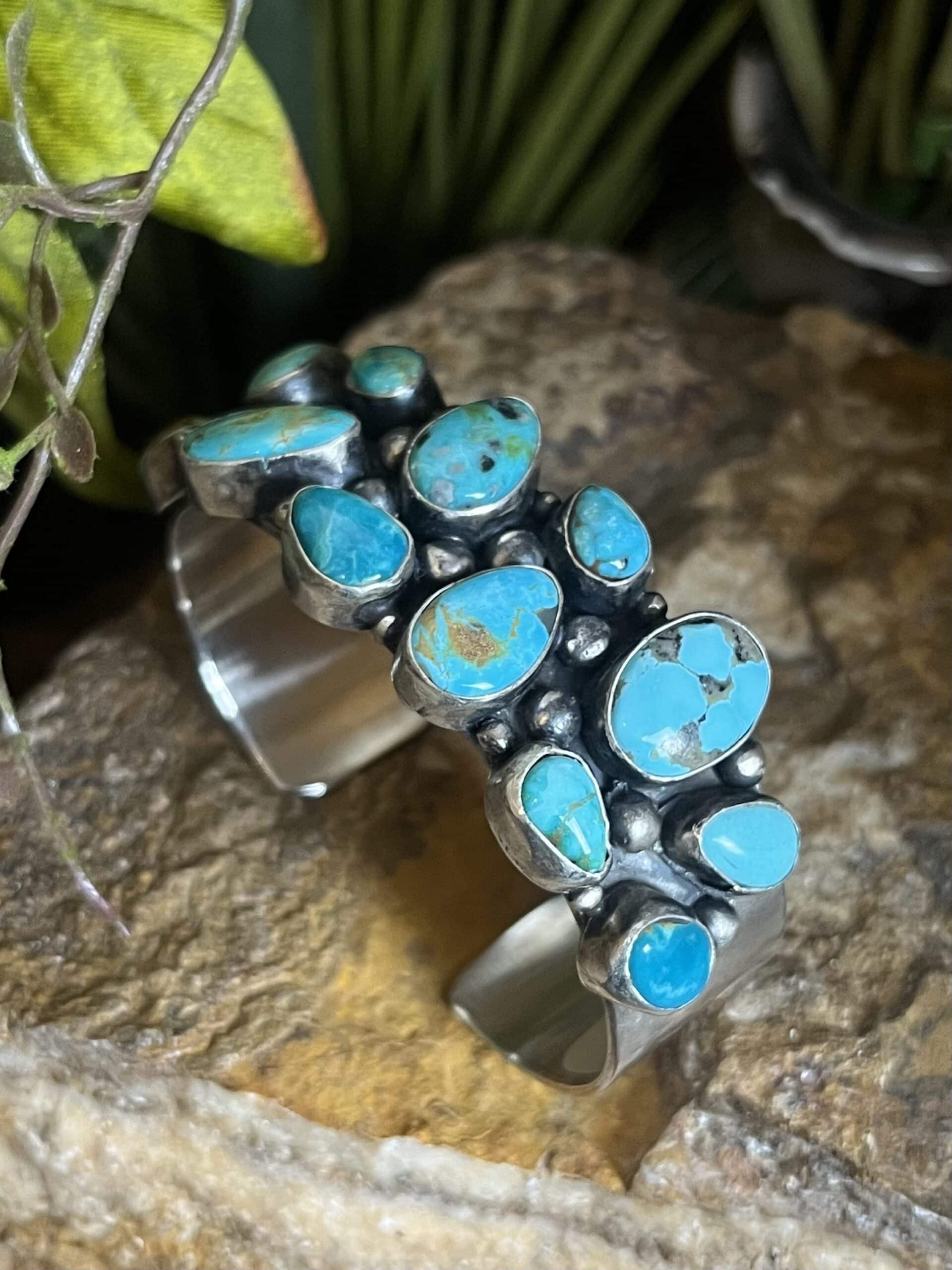 Nevada Turquoise Bracelet - Native American Turquoise Jewelry - Dakota ...