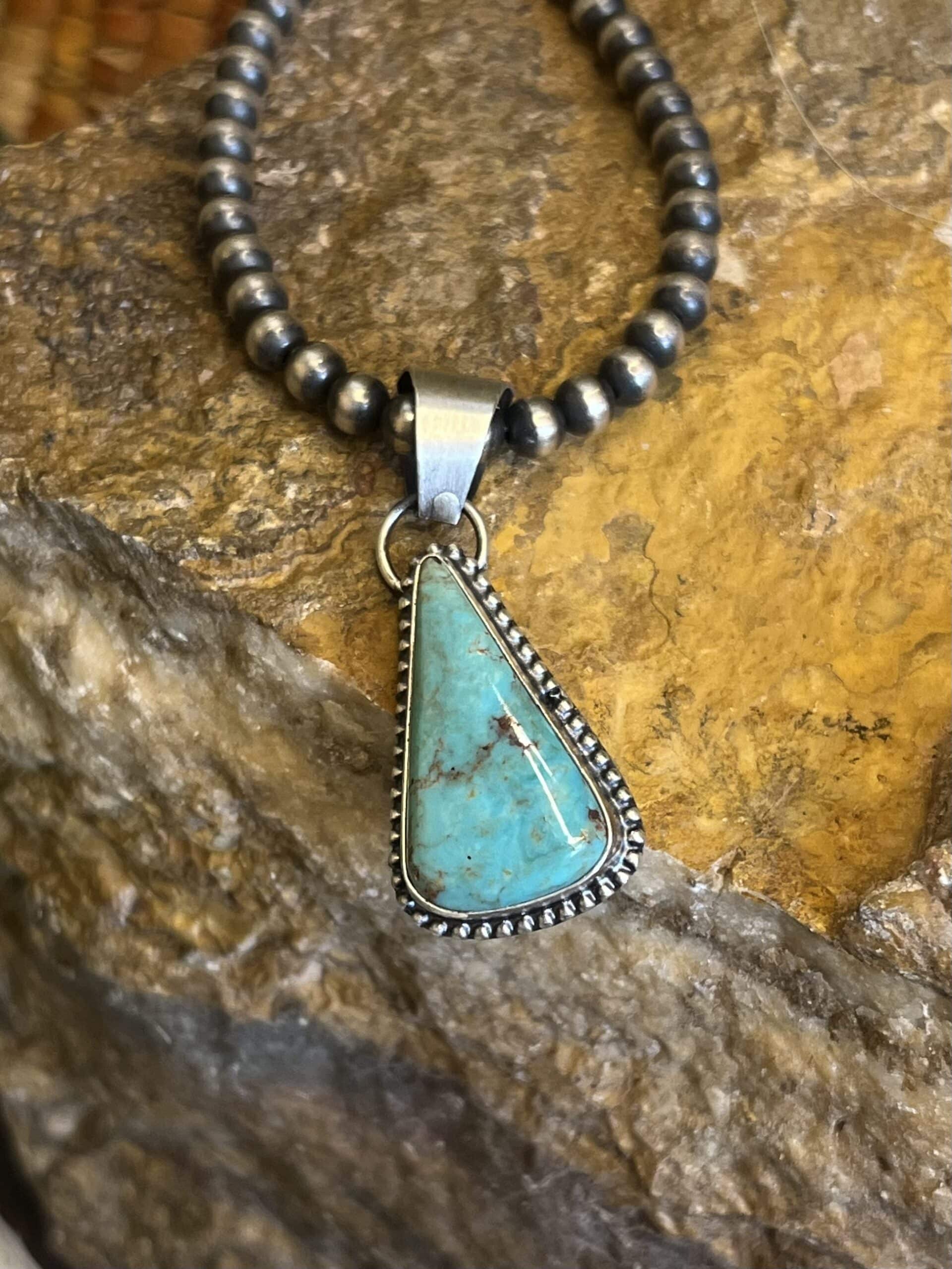 Tyrone Turquoise Necklace - Native American Turquoise Jewelry - Dakota ...