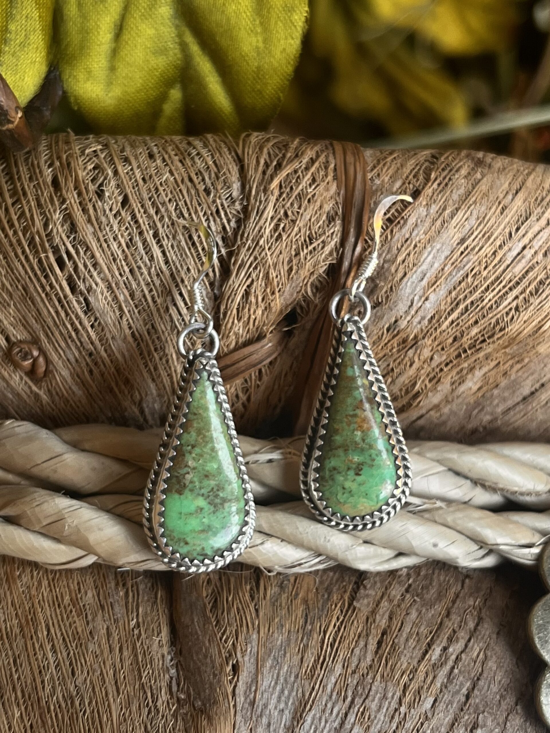 Tyrone Turquoise Earrings - Native American Turquoise Jewelry - Dakota ...