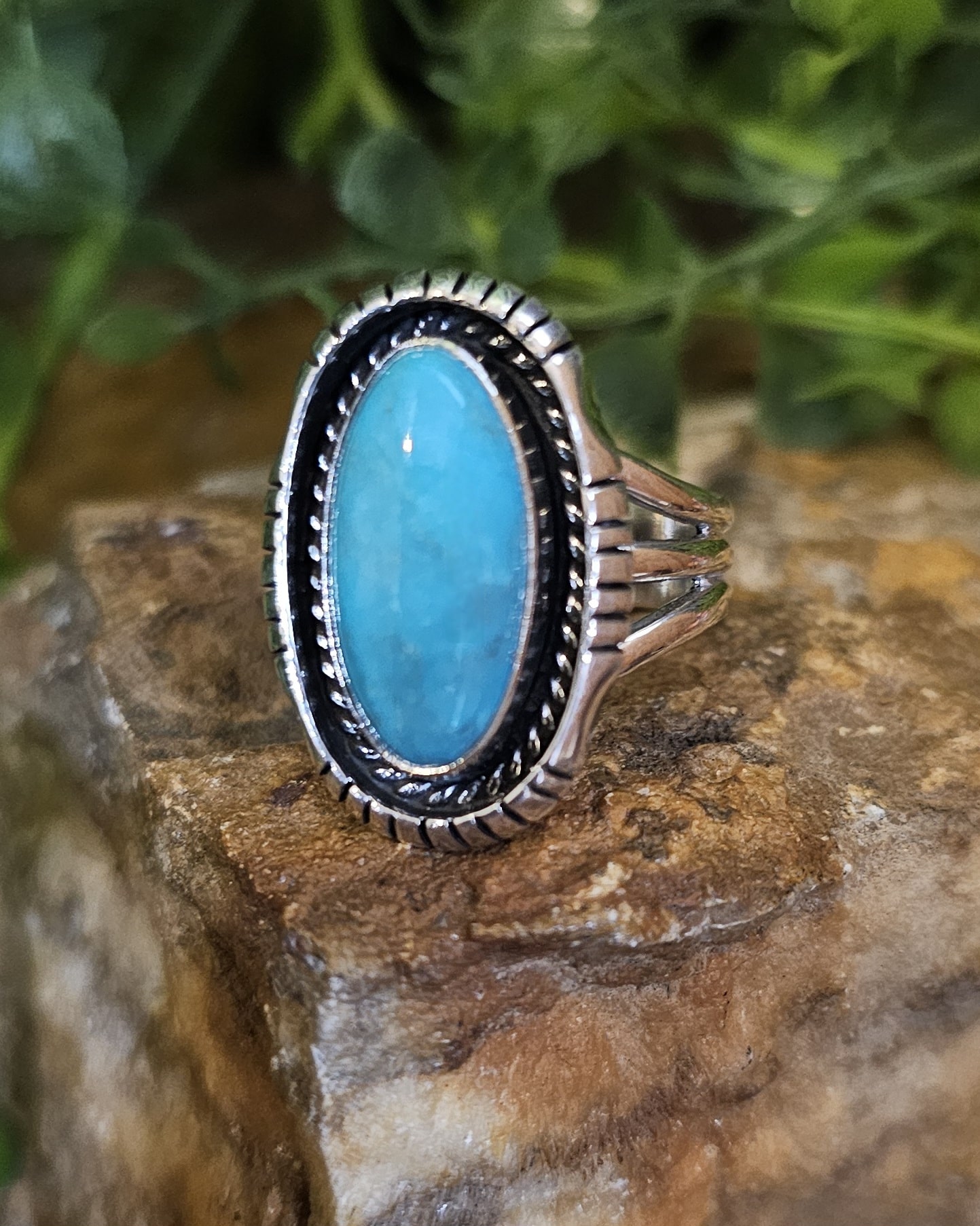 Kingman Turquoise Ring - Size 7 - Native American Turquoise Jewelry ...